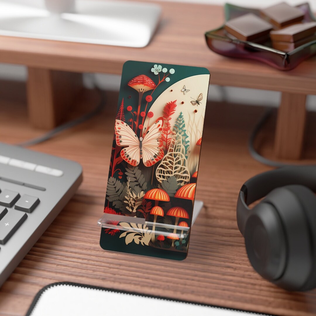 3D Paper Cut Design Cell Phone Stand, Desk Accessory, Office Decor ...