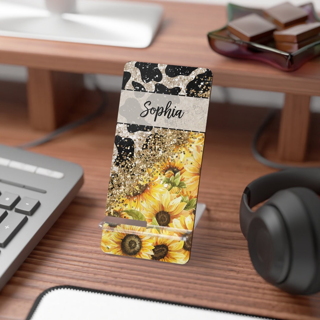 Personalized Cell Phone Stand Desk Accessory Office Decor - Etsy