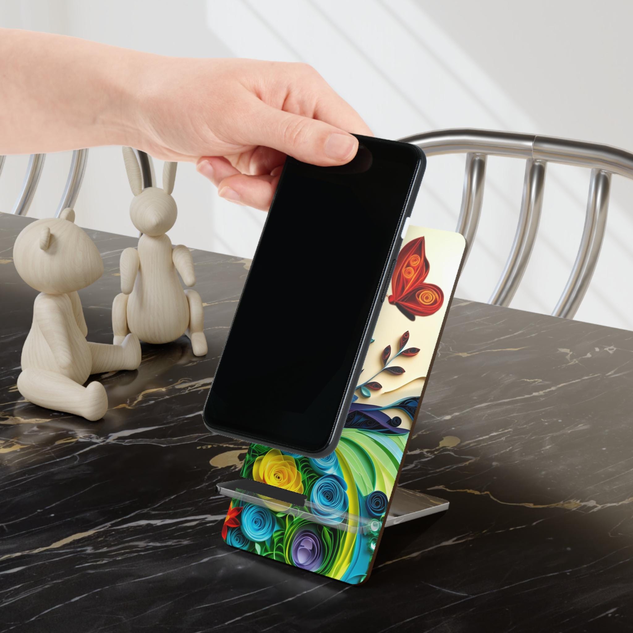 3D Paper Cut Design Cell Phone Stand, Desk Accessory, Office Decor ...