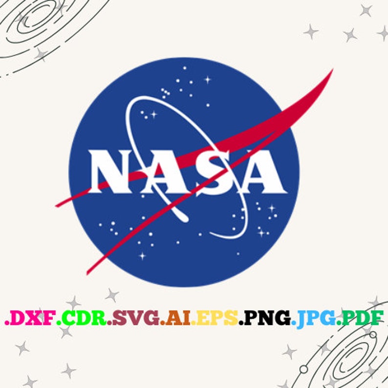 NASA Nasa Logo NASA Circle Logo 3 Color Layered Cricut File Svg, Nasa ...