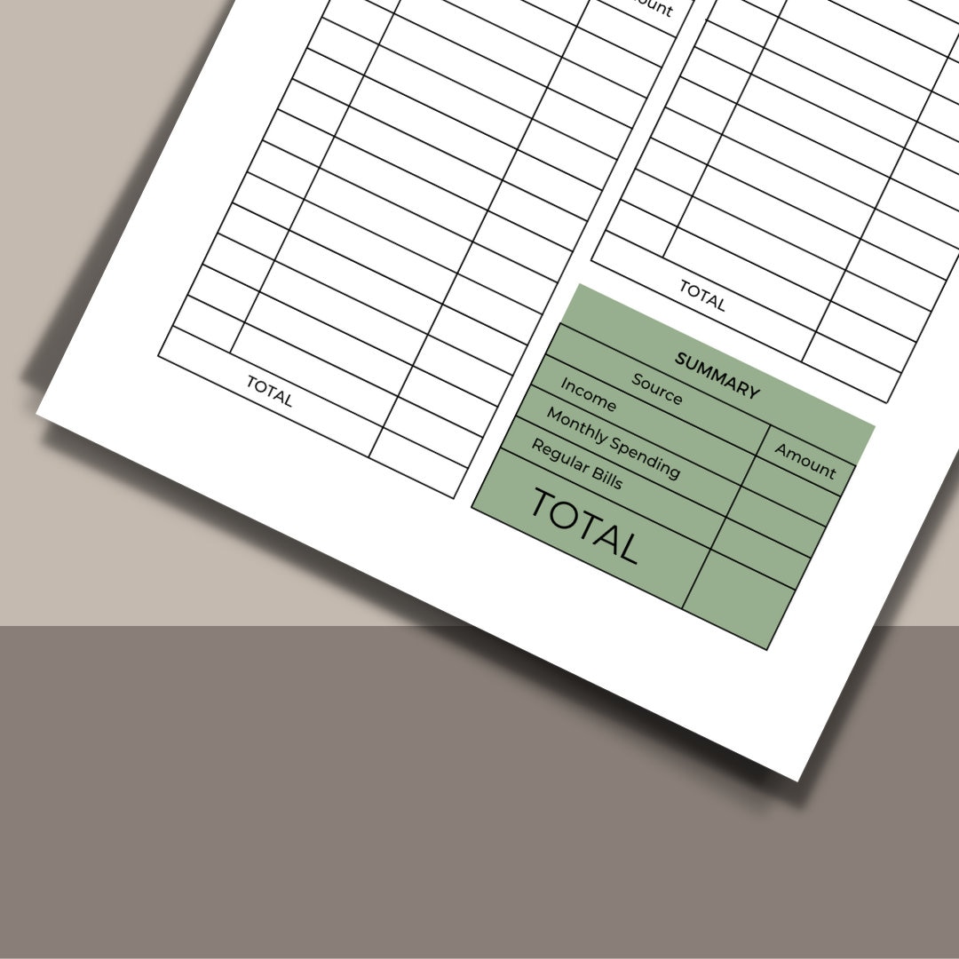 PRINTED A5 Budget Inserts Monthly Budget A5 Planner Inserts Printed ...