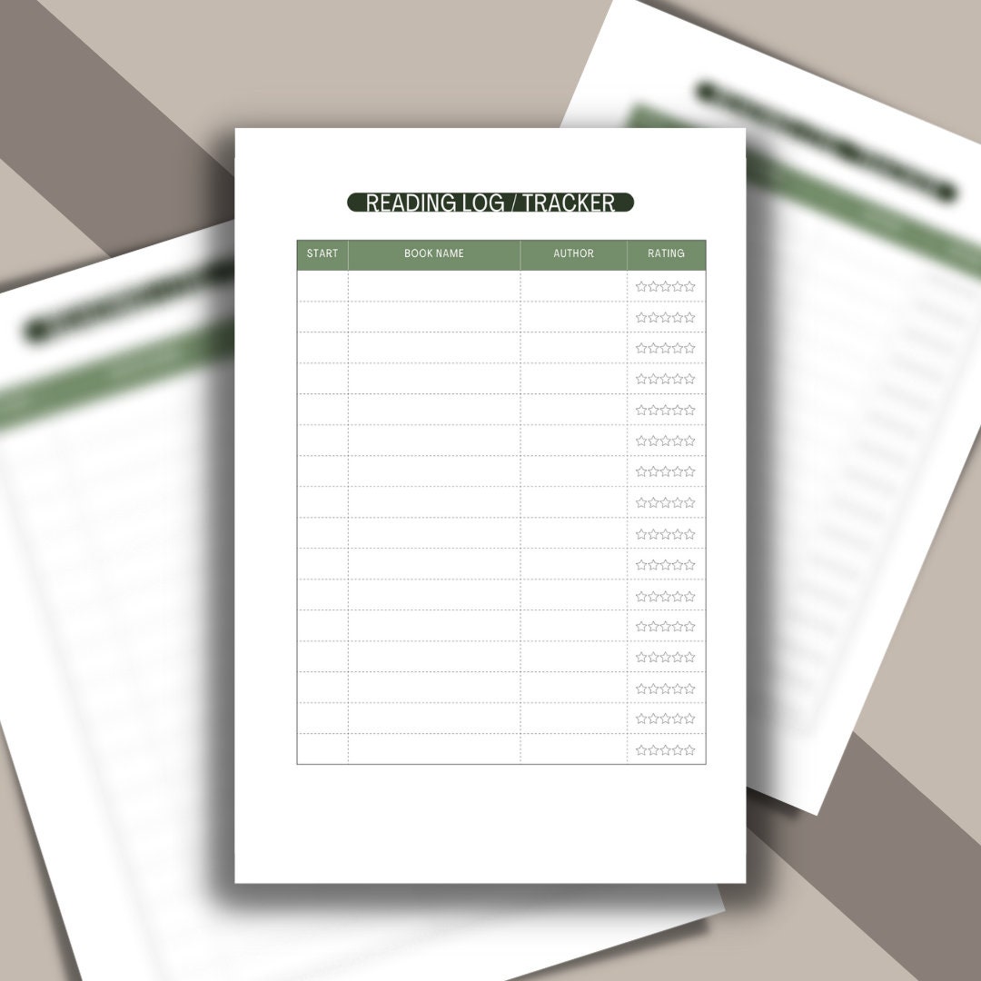 PRINTED A5 Reading Log/tracker Inserts Reading Tracker A5 Planner Inserts Printed Inserts ...