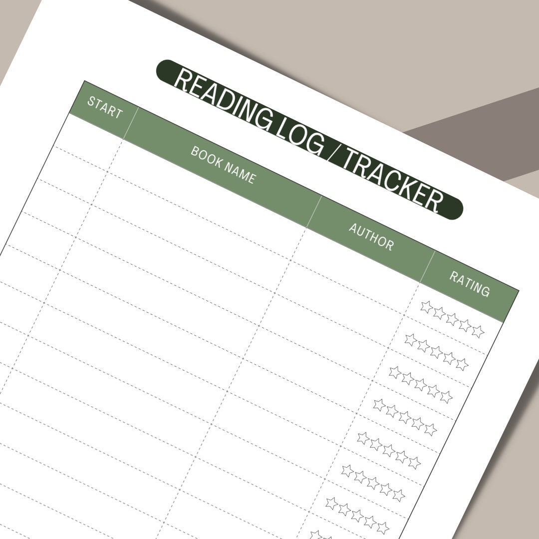 PRINTED A5 Reading Log/tracker Inserts Reading Tracker A5 Planner ...