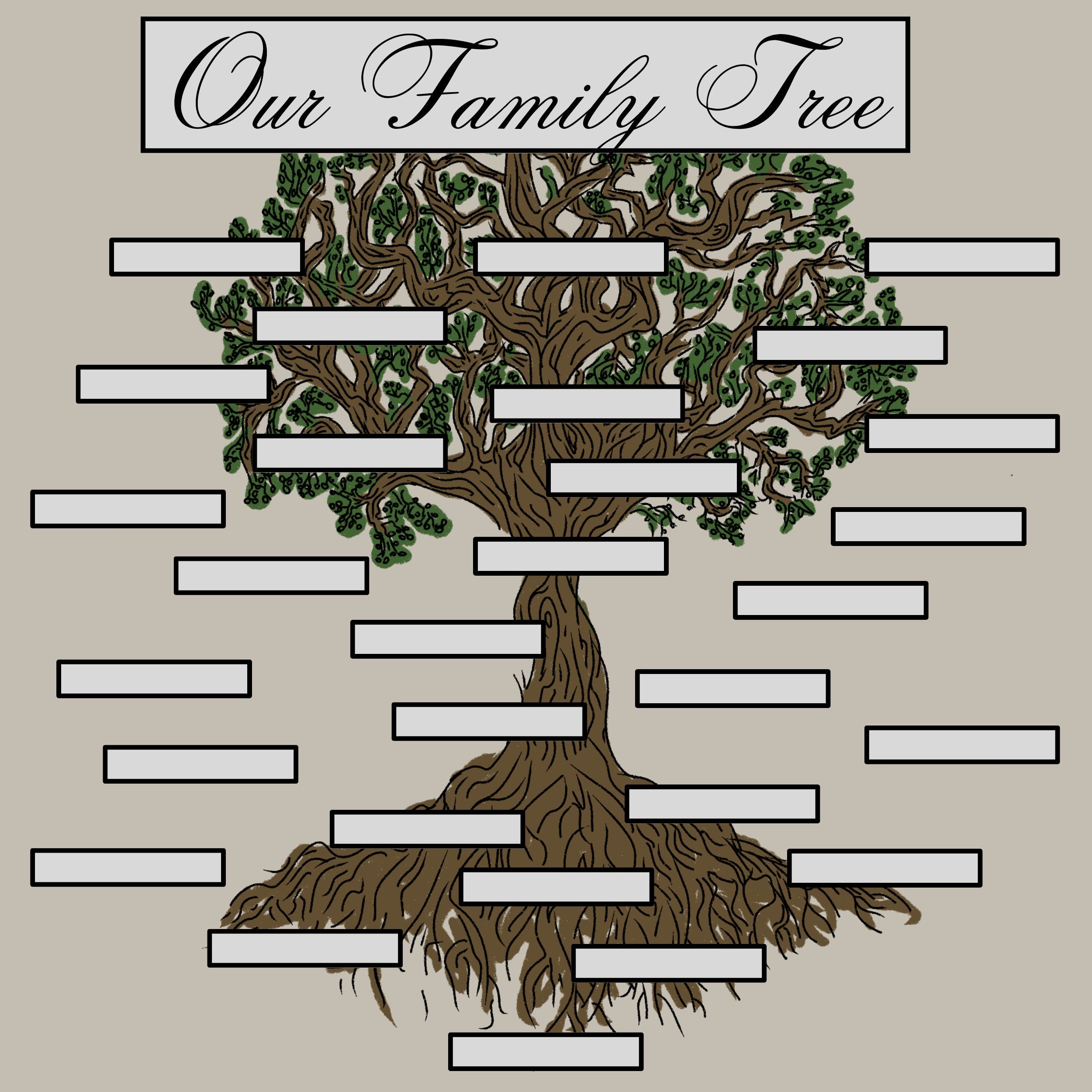 Blank Family Tree With Siblings