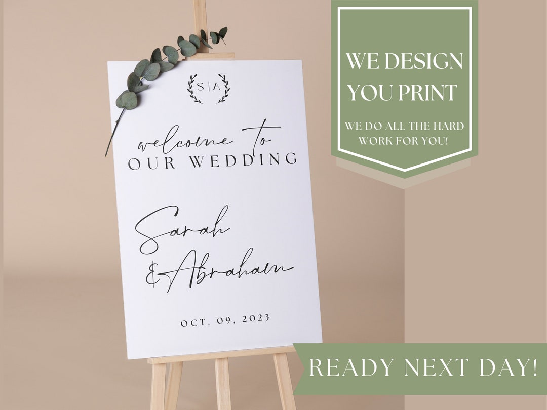 Custom Wedding Welcome Sign Wedding Sign Sign for Wedding Custom ...