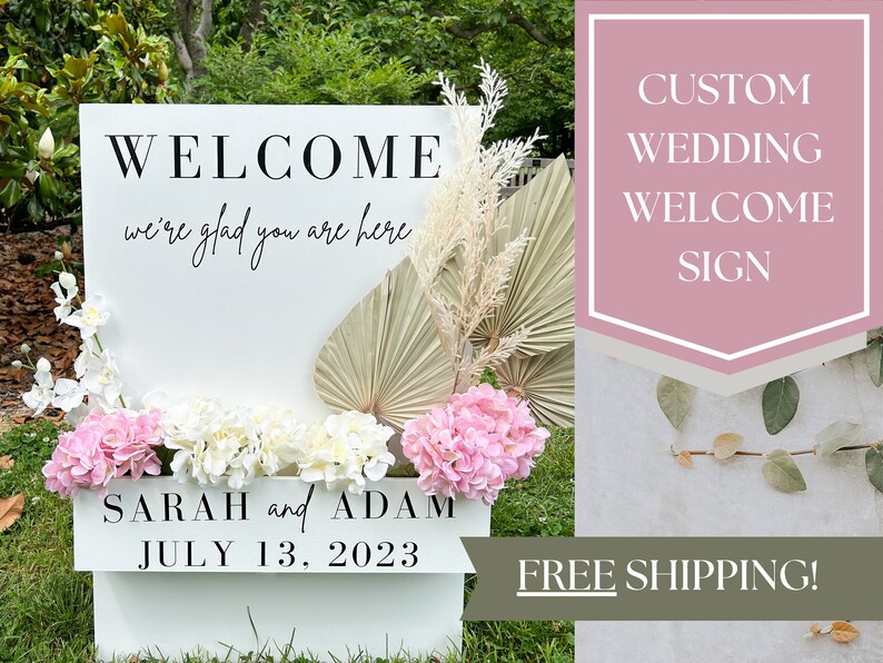 Wedding Sign Flower Box Wedding Welcome Sign custom Wedding - Etsy