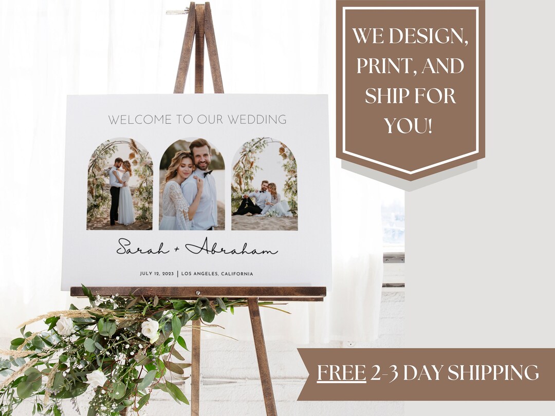 Personalized Wedding Welcome Sign Wedding Sign Board Welcome to Wedding ...