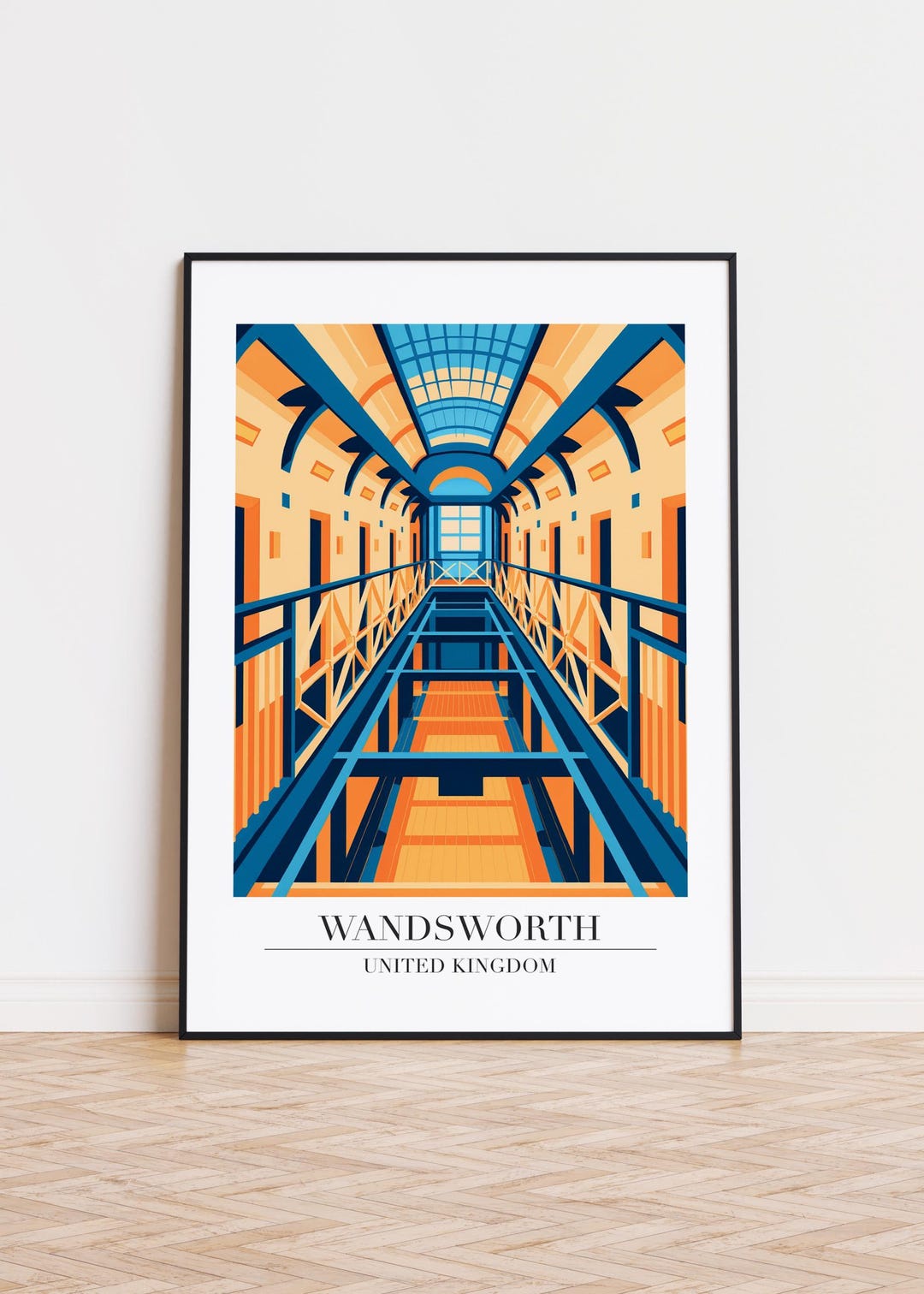 Wandsworth Print : Modern Travel Poster Style Wandsworth Poster - Etsy