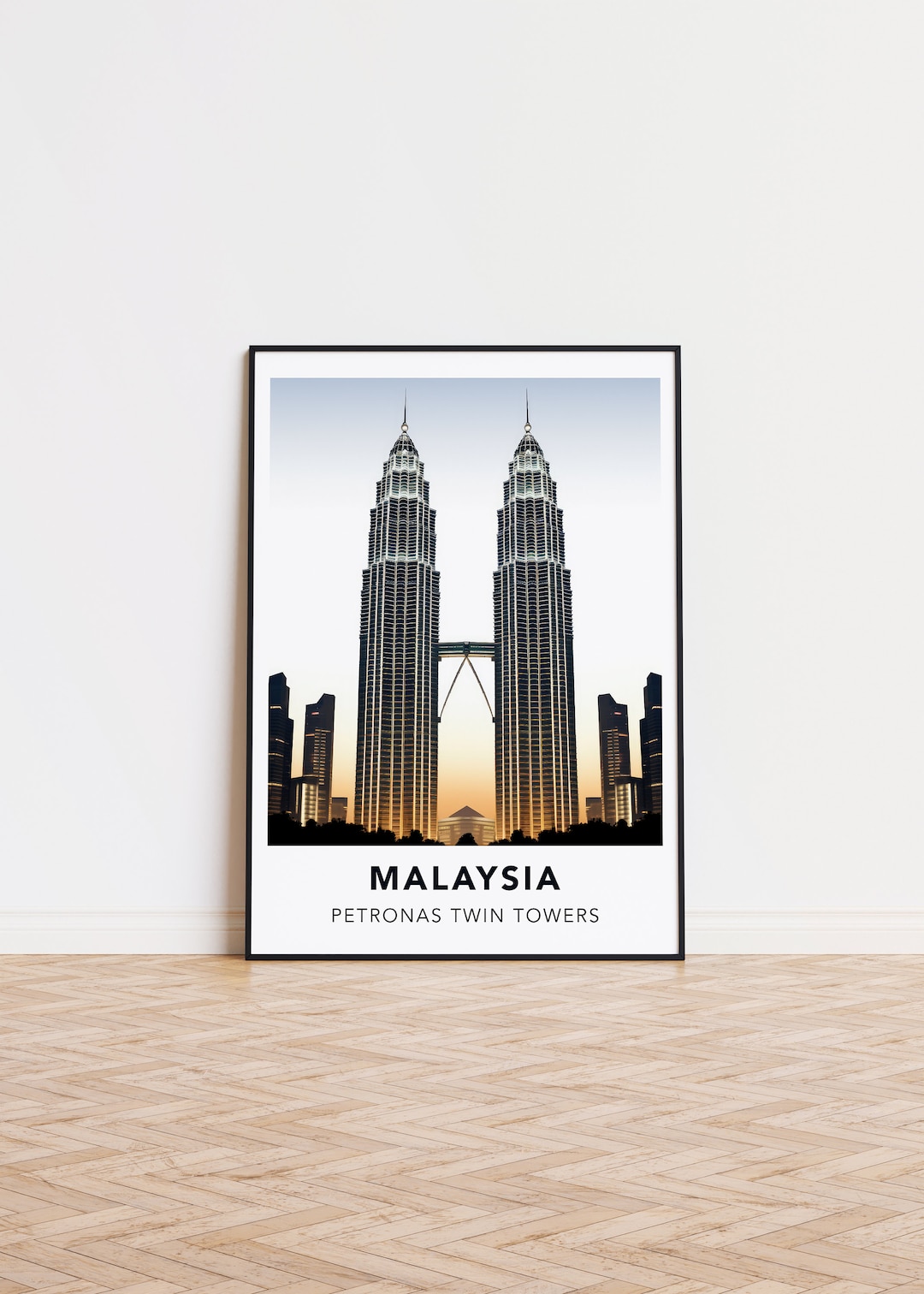 Malaysia Poster Petronas Twin Towers Print Malaysia Travel Print Wall ...