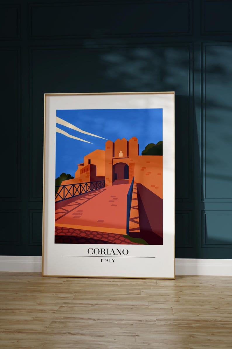 Coriano Print : Modern Travel Poster Style Coriano Poster Italy Art ...