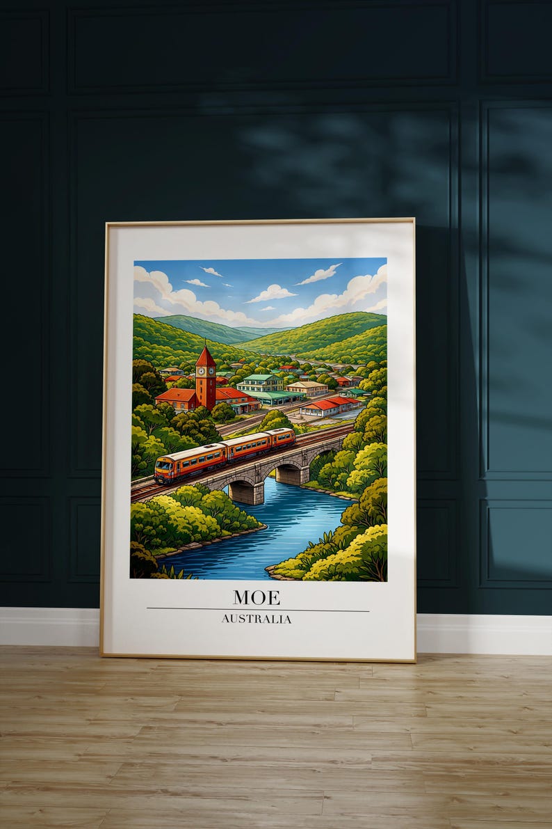Impresión de Moe: Póster de viaje moderno estilo Moe Póster Australia ...