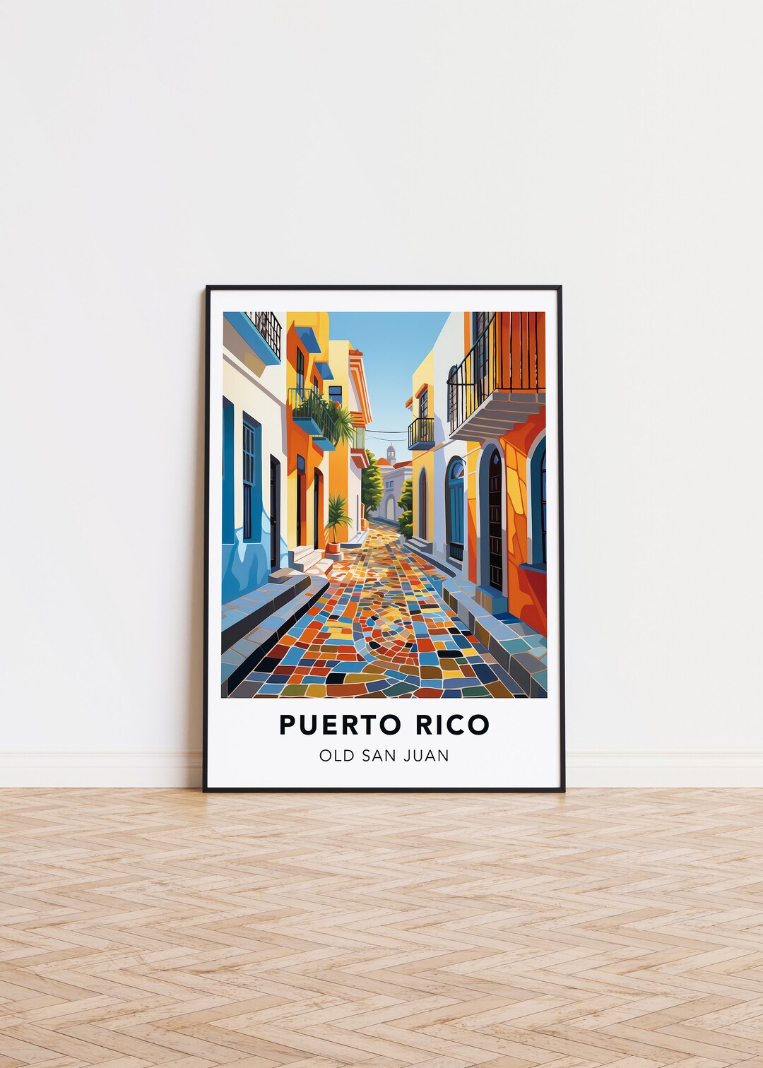 Puerto Rico Poster Old San Juan Print Puerto Rico Travel Print Wall Art ...