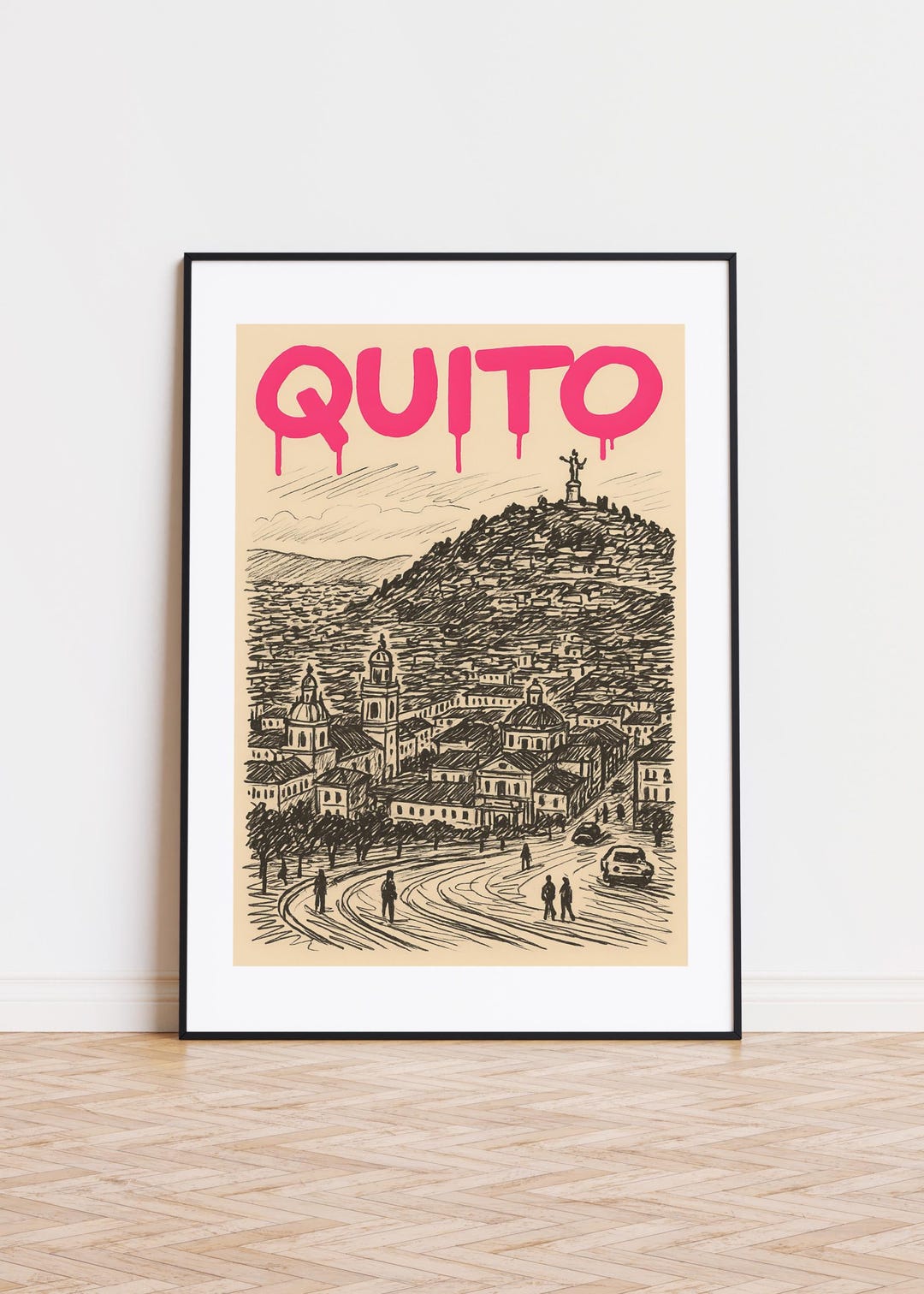 Quito Print : Modern Grafiti Style Quito Poster - Etsy