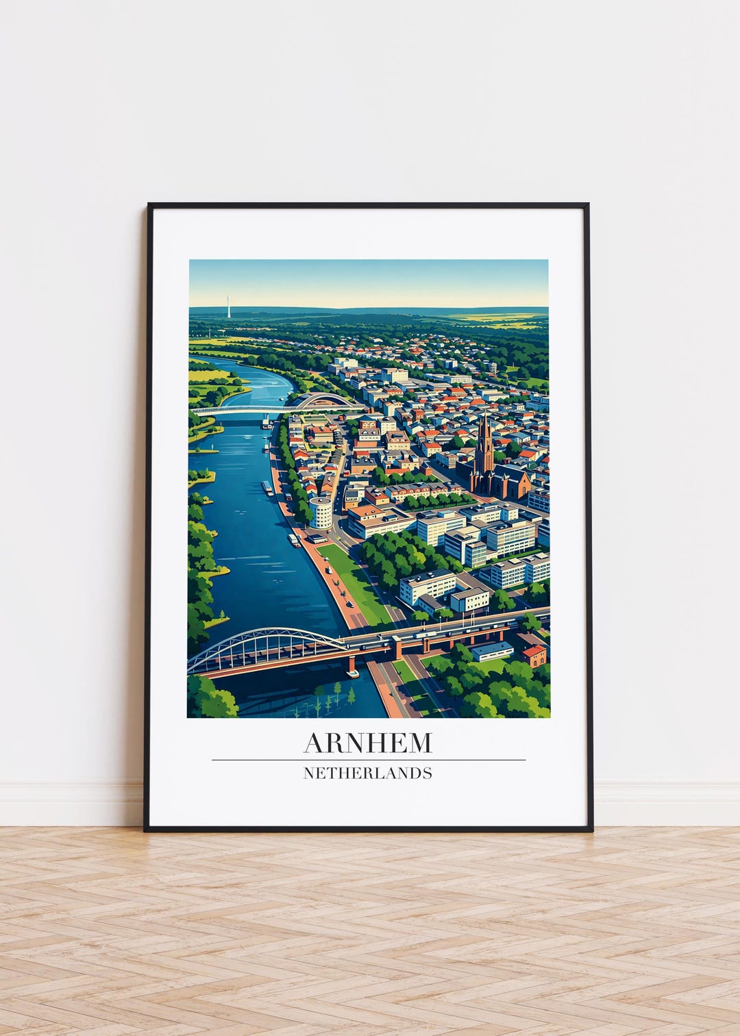 Arnhem Print : Modern Travel Poster Style Arnhem Poster Netherlands ...