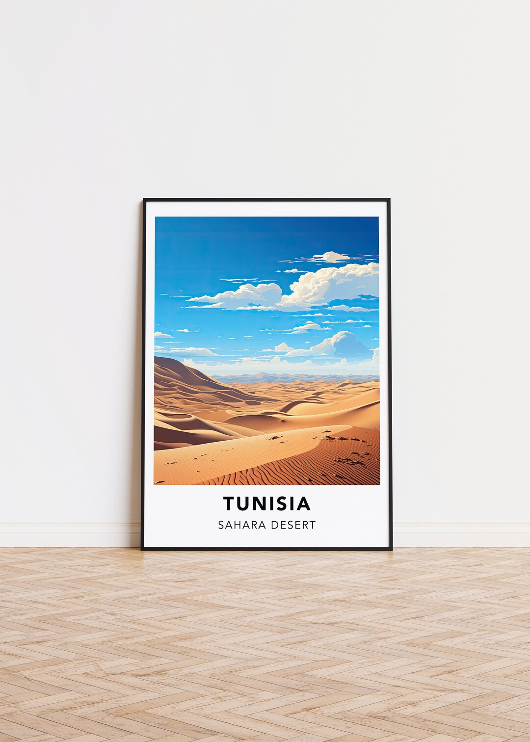 Tunisia Poster Sahara Desert Print Tunisia Travel Print Wall Art ...