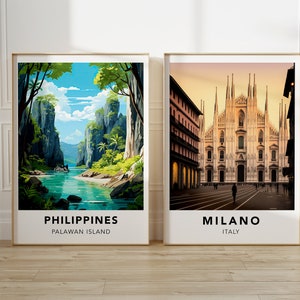 Philippines Poster Palawan Island Print Philippines Travel Print Wall ...