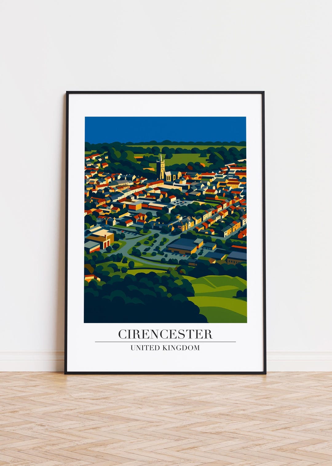 Cirencester Print : Modern Travel Poster Style Cirencester Poster - Etsy