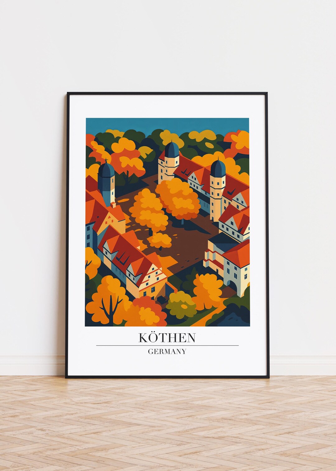 Köthen Germany Poster: Modern City Illustration Art - Etsy