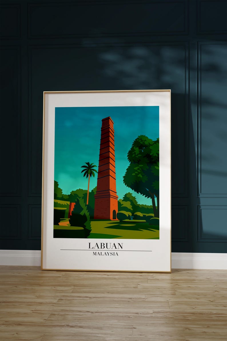 Labuan Malaysia Poster: Modern Travel Art Print - Etsy