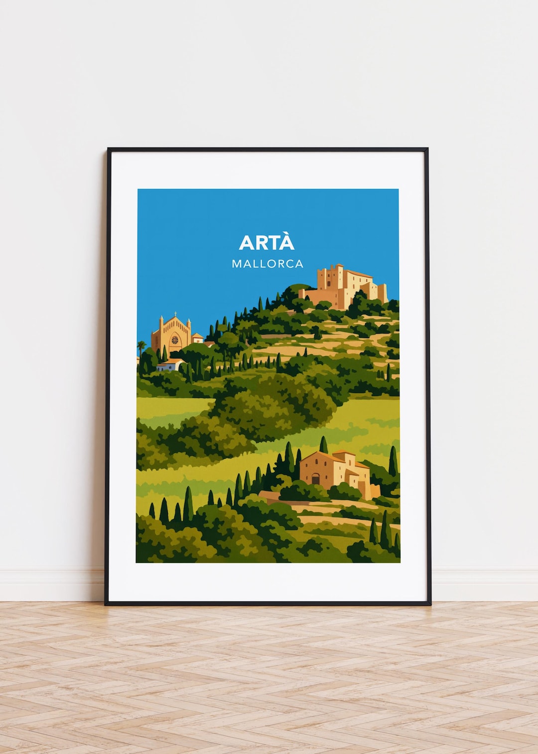 Artà Mallorca Poster: Balearic Island Art Print - Etsy