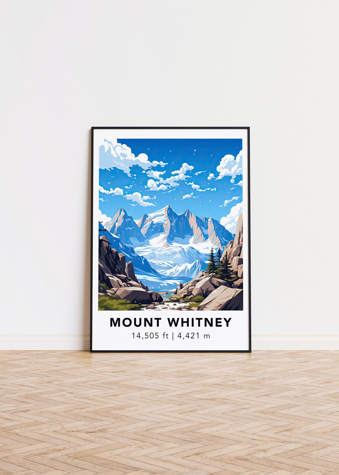 Mount Whitney Poster California Print Mount Whitney Travel Print Wall ...