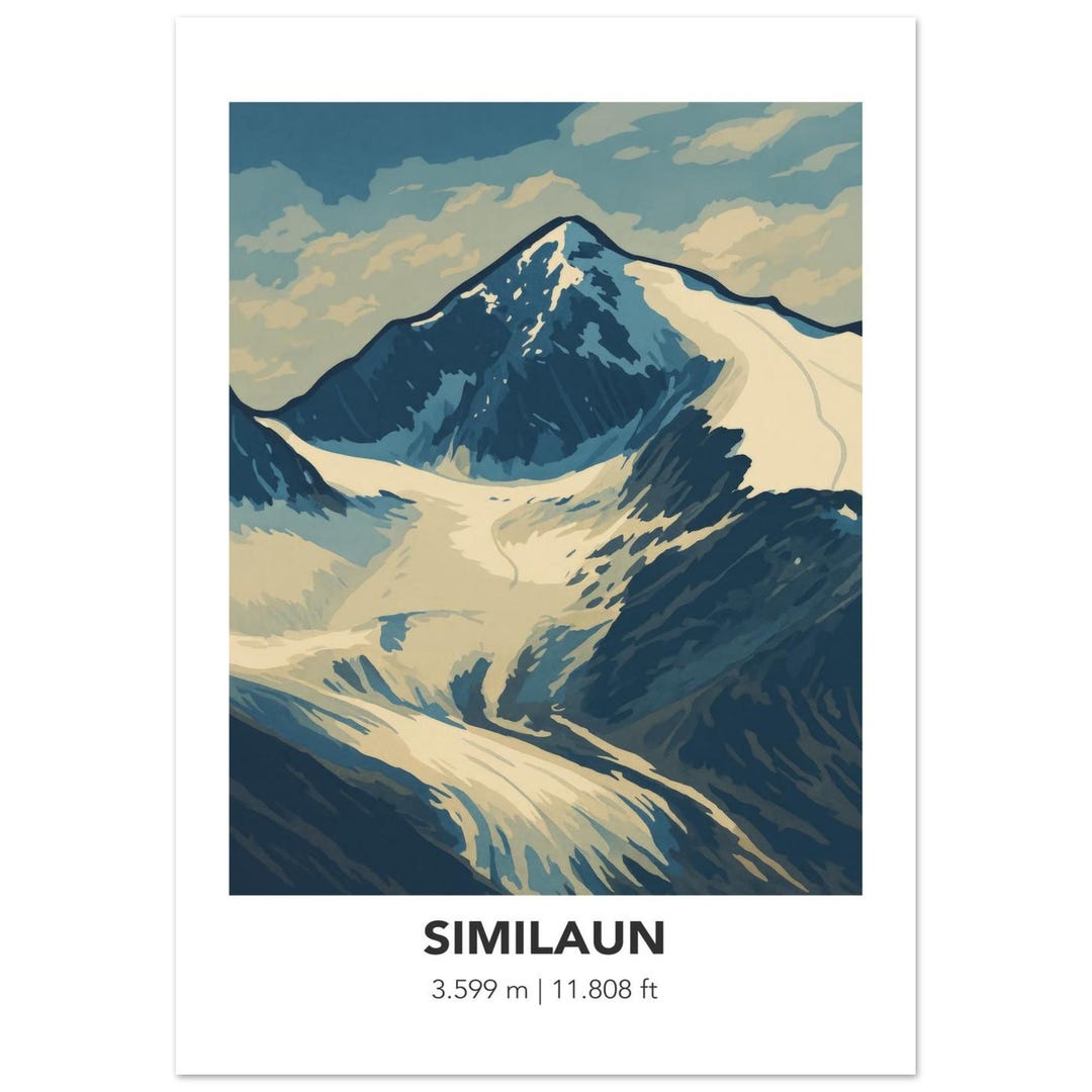 Similaun Mountain Poster: Semi-gloss Art Print - Etsy