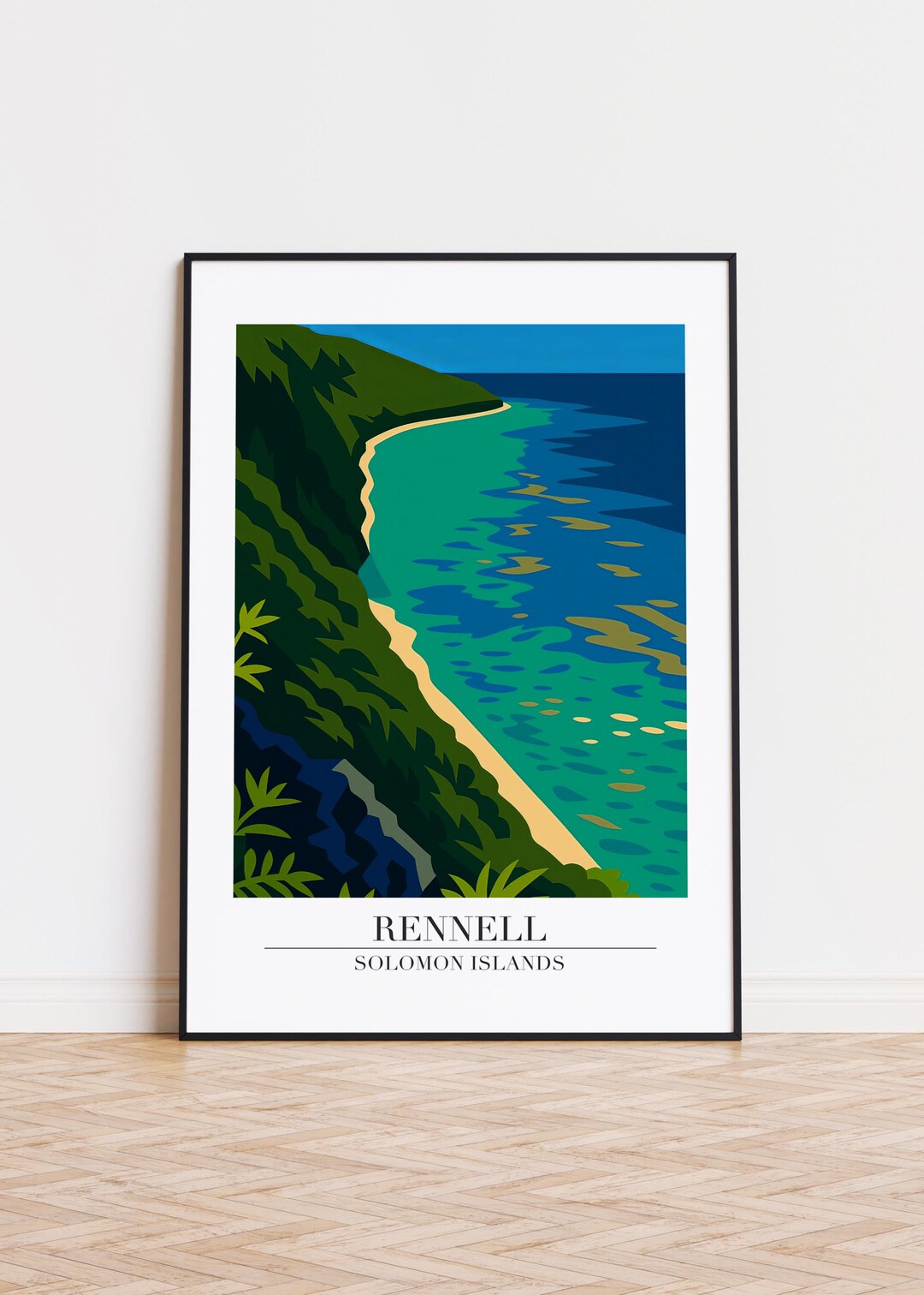 Rennell Island Poster: Solomon Islands Travel Art Print - Etsy