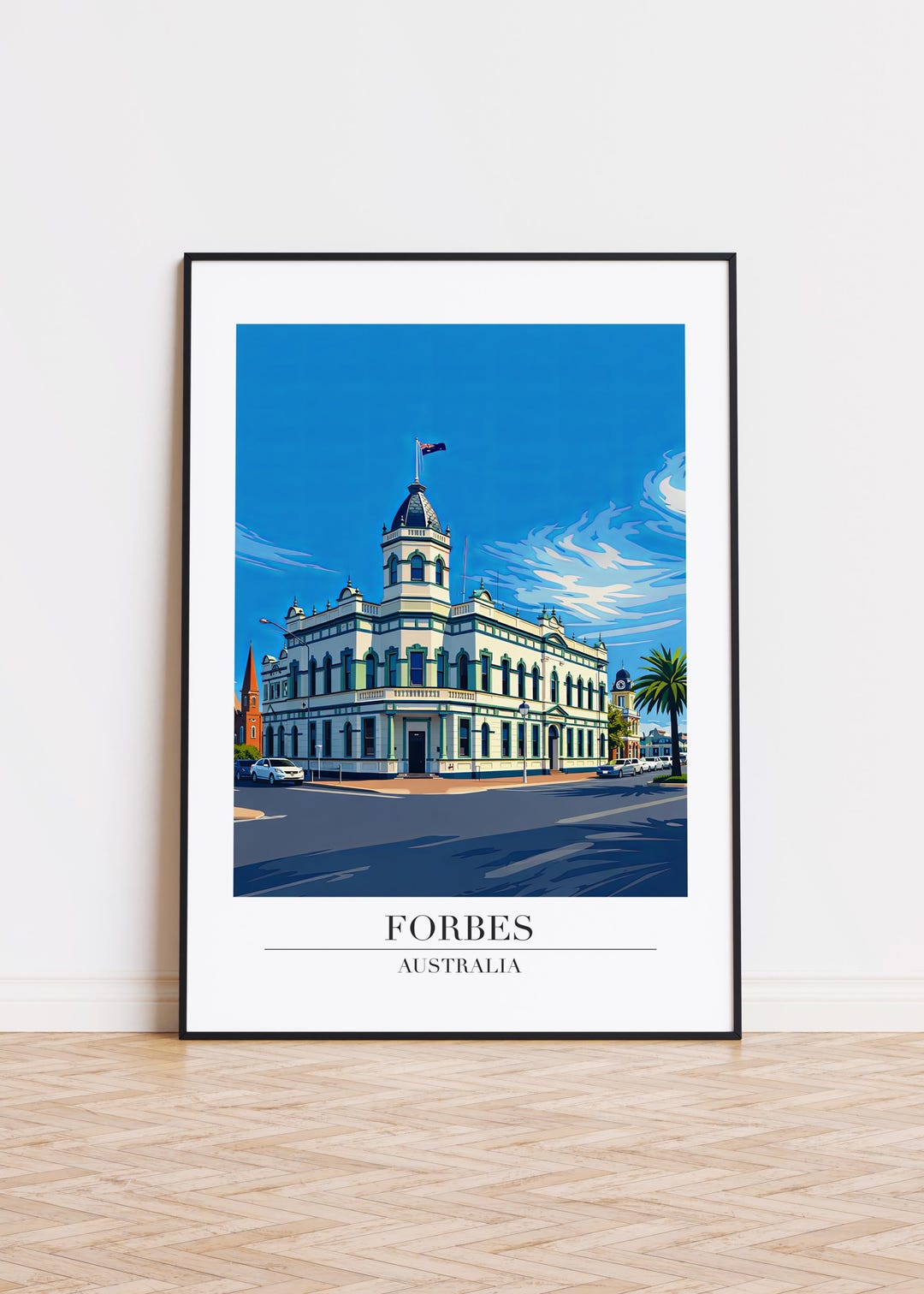 Forbes Print : Modern Travel Poster Style Forbes Poster Australia Art ...