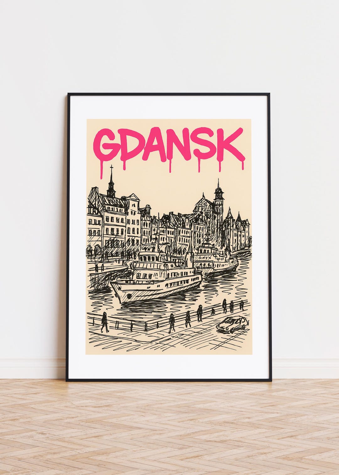 Gdansk Print : Modern Grafiti Style Gdansk Poster - Etsy