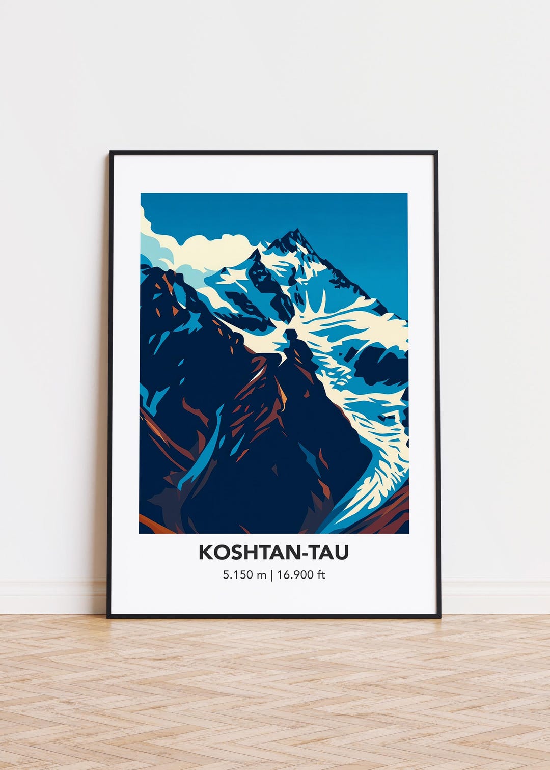 Koshtan-tau Mountain Art Print: Modern Minimalist Poster - Etsy