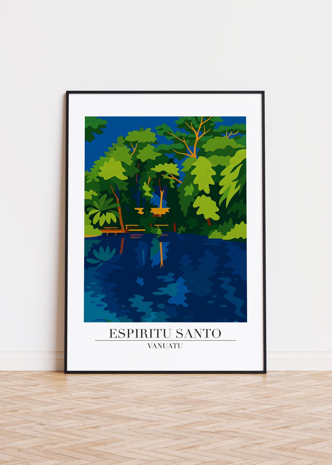 Espiritu Santo Vanuatu Poster: City Illustration Art Print - Etsy