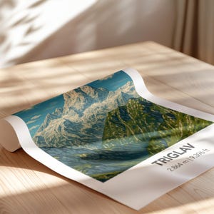 Triglav Mountain Art Print: Slovenia National Park Poster - Etsy