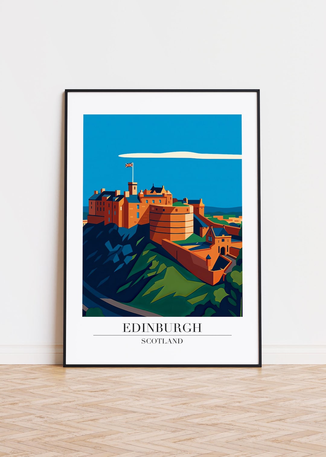 Edinburgh Illustration: Modern Scotland Art Print - Etsy
