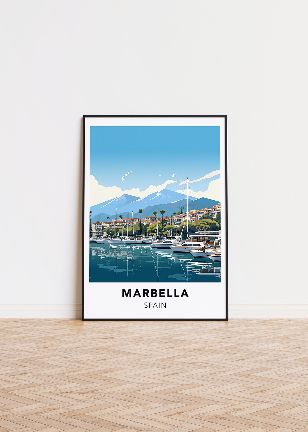 Marbella Poster Spanien Druck Marbella Reise Druck Spanien - Etsy.de