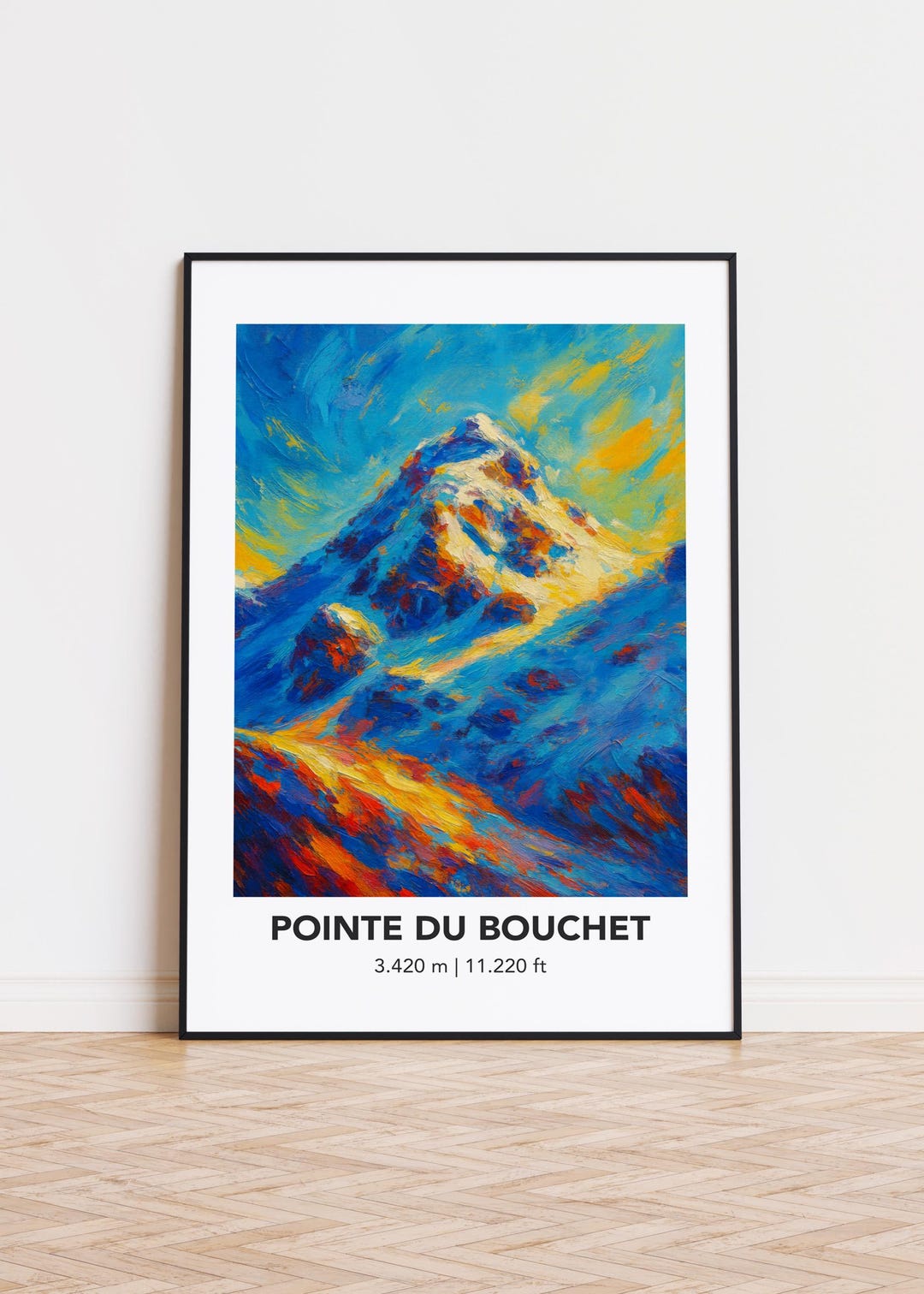 Pointe Du Bouchet Poster: Modern Mountain Art Print - Etsy
