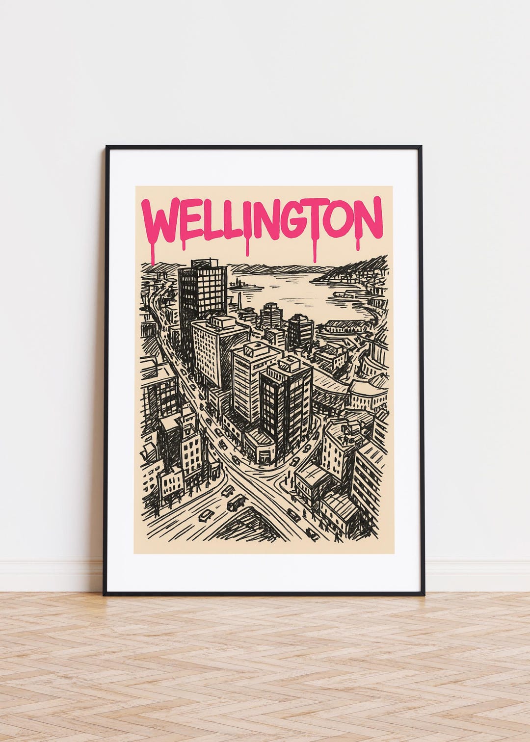Wellington Print : Modern Graffiti Style Wellington Poster - Etsy