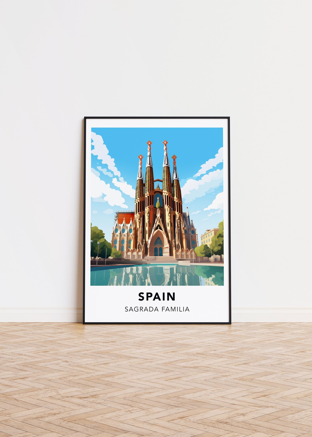 Spain Poster Sagrada Familia Print Spain Travel Print Wall Art, Spain ...