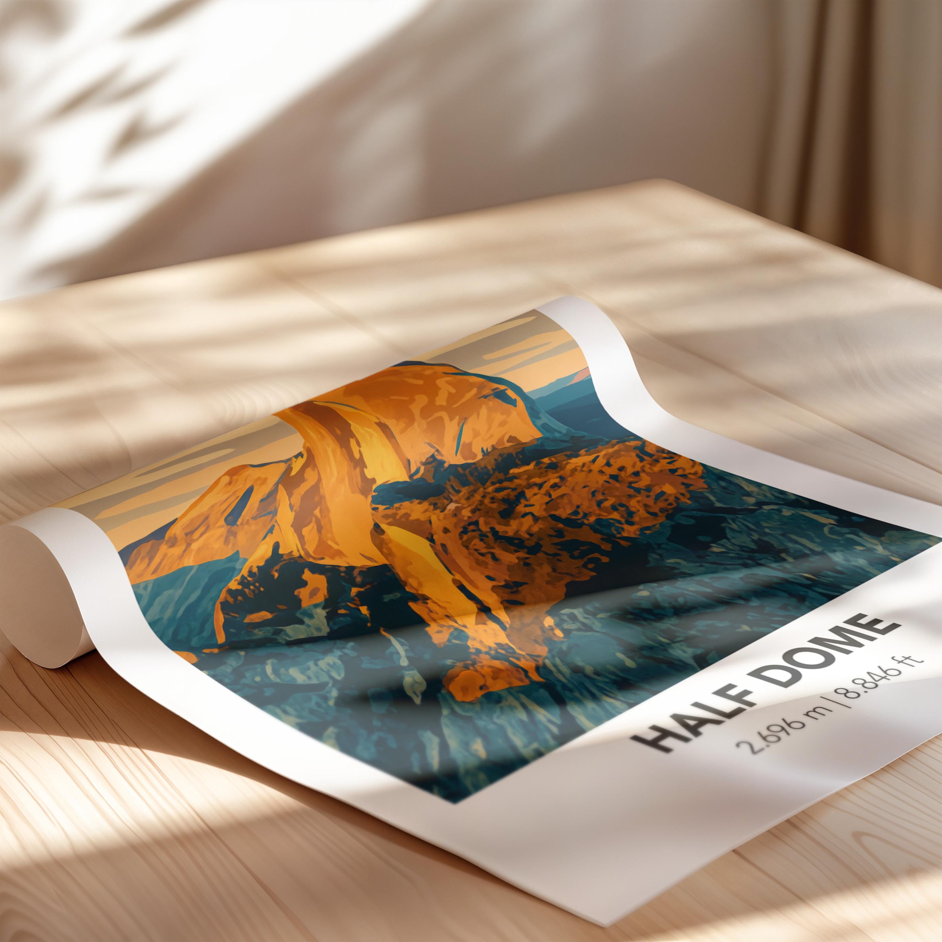 Half Dome Poster: Yosemite National Park Art Print - Etsy
