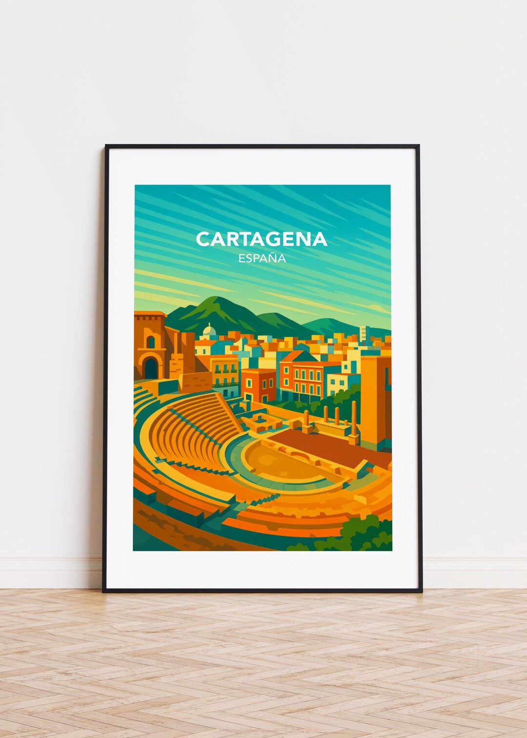 Cartagena Poster, Cartagena Print, Cartagena Illustration, Cartagena ...