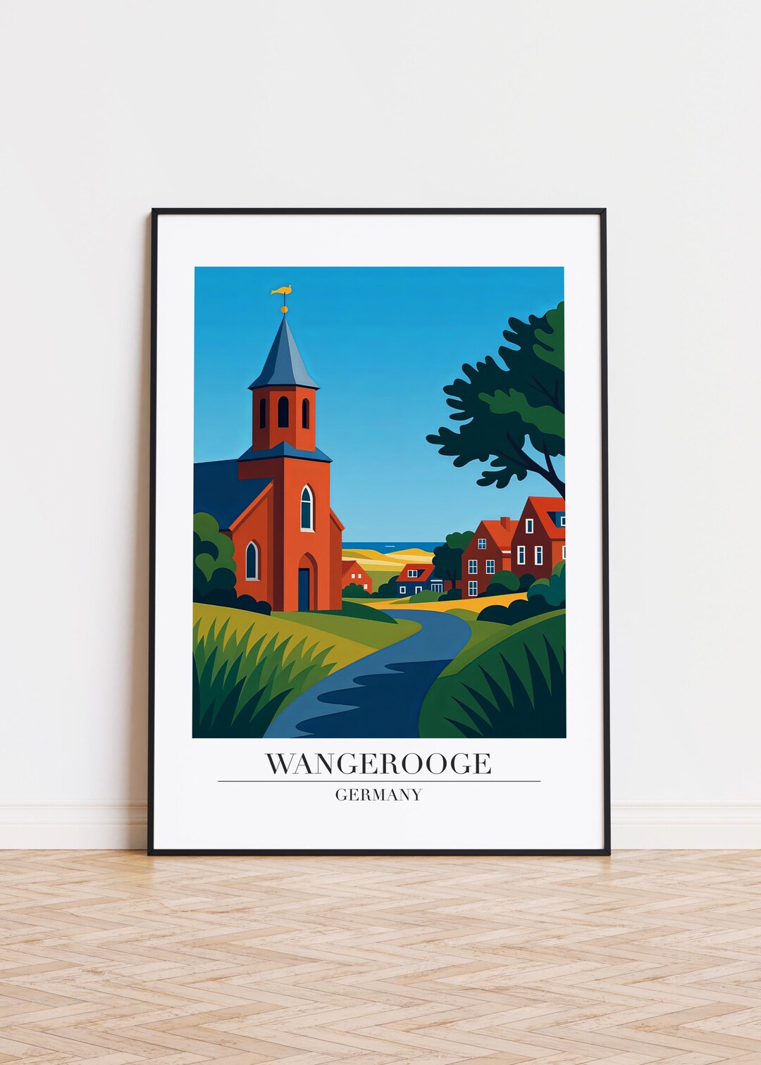 Wangerooge Germany Poster: Modern Illustration Art Print - Etsy