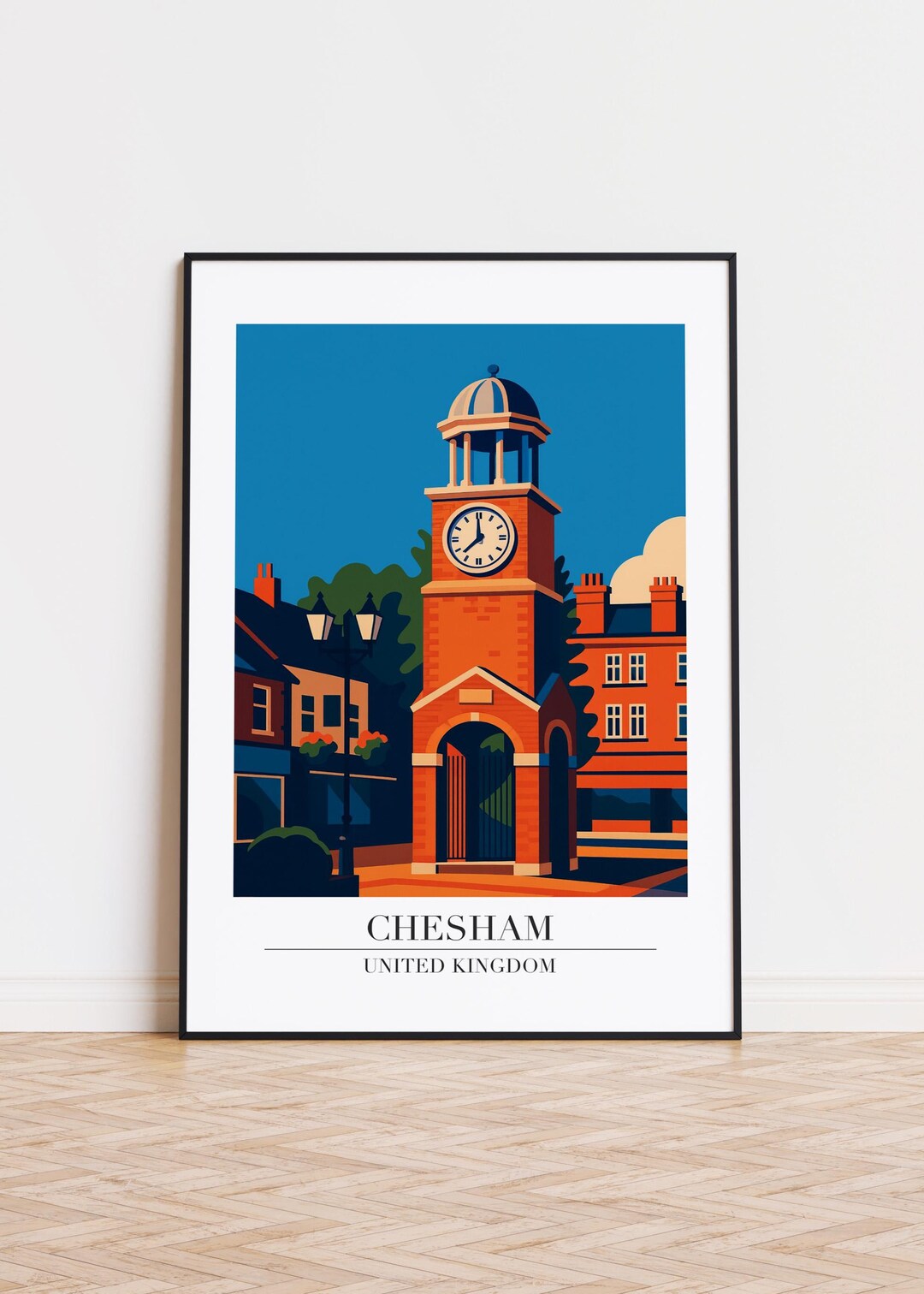 Chesham Print : Modern Travel Poster Style Chesham Poster - Etsy