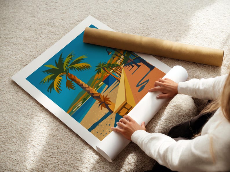 Adra Print : Modern Travel Poster Style Adra Poster - Etsy
