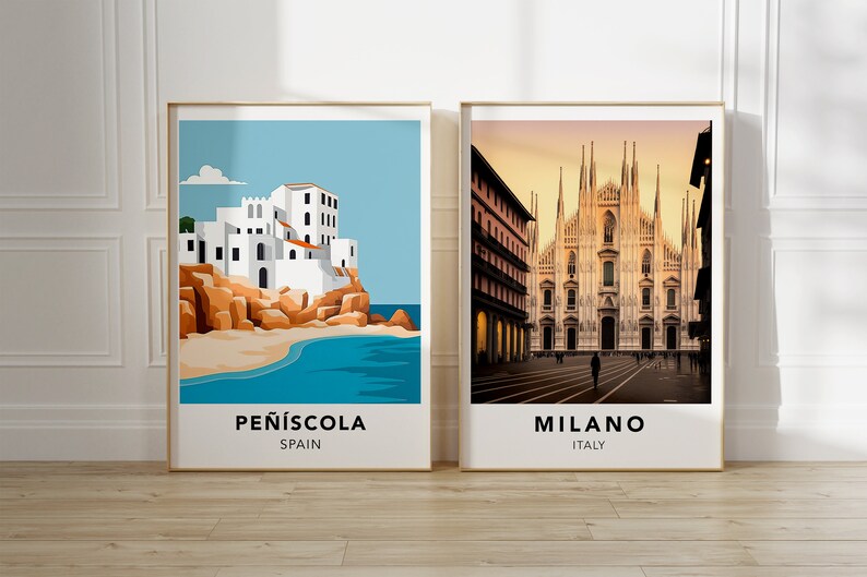 Peñíscola Poster Spain Print Peñíscola Travel Print Wall Art - Etsy