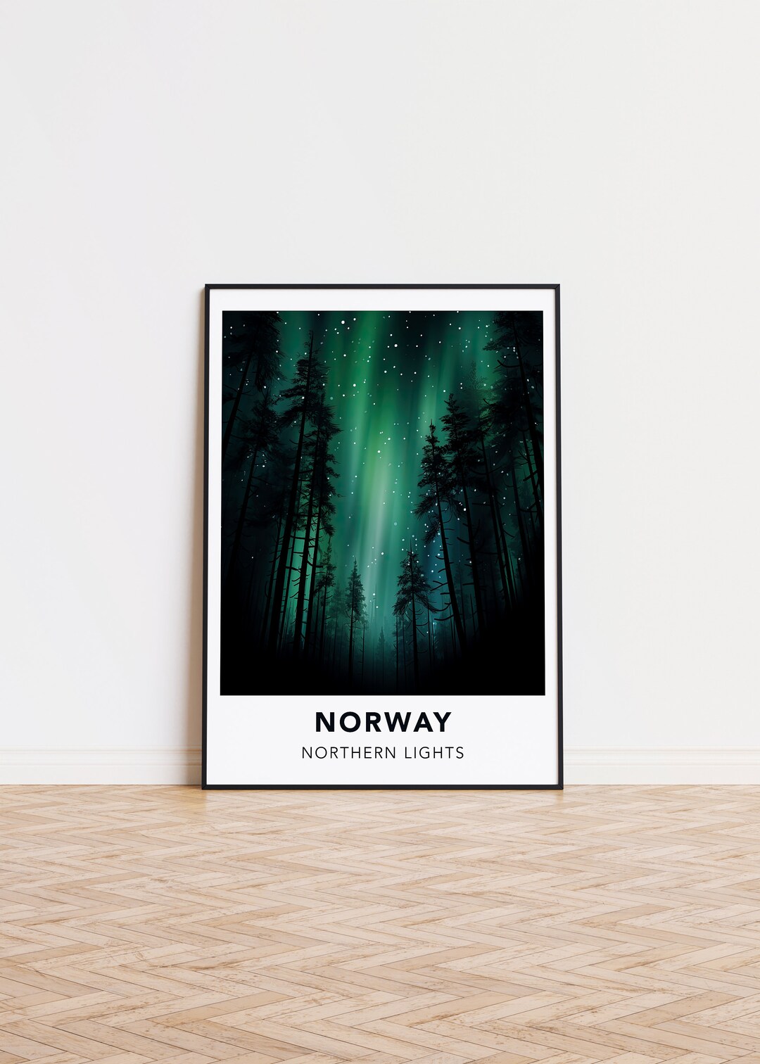 Norwegen Poster Nordlichter Druck Norwegen Reise Poster - Etsy.de