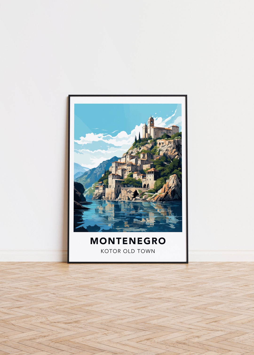 Montenegro Poster Kotor Old Town Print Montenegro Travel Print Wall Art ...