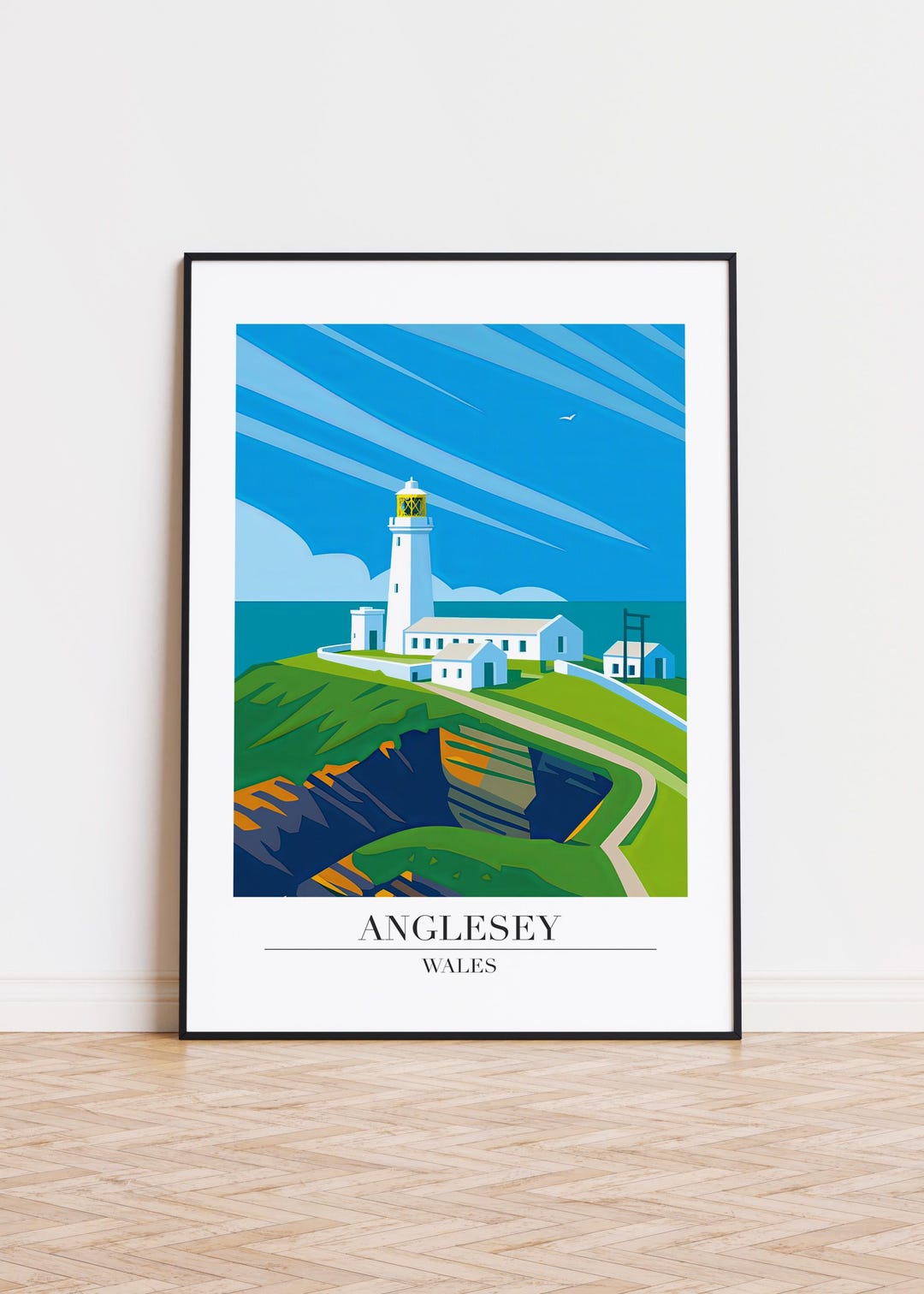 Anglesey Wales Poster: Modern Illustration Art Print - Etsy