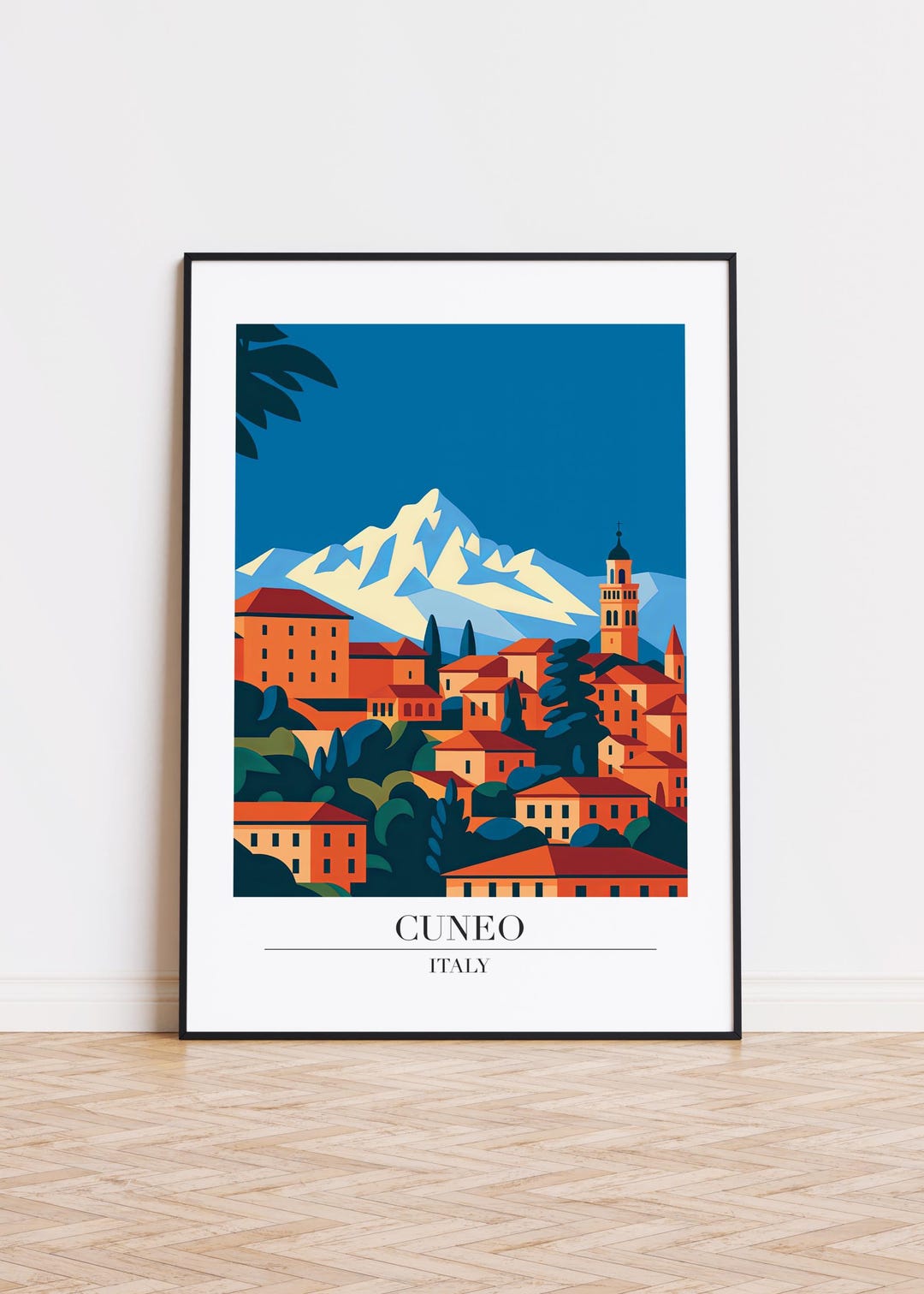 Cuneo Print : Modern Travel Poster Style Cuneo Poster Italy Art - Etsy