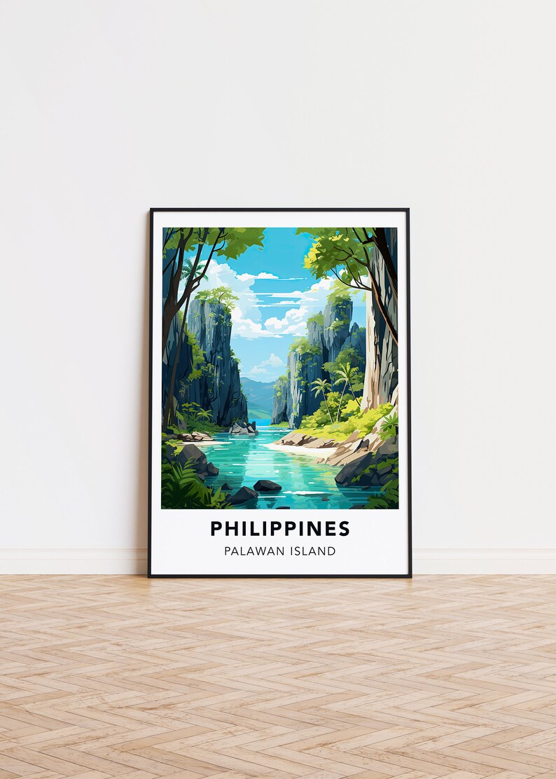 Philippines Poster Palawan Island Print Philippines Travel - Etsy