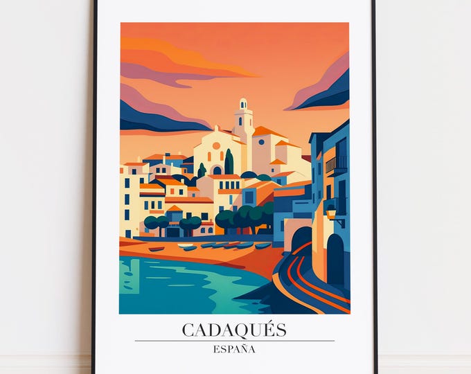 Cadaques Spain, Original Watercolor Painting, Costa Brava Harbor ...