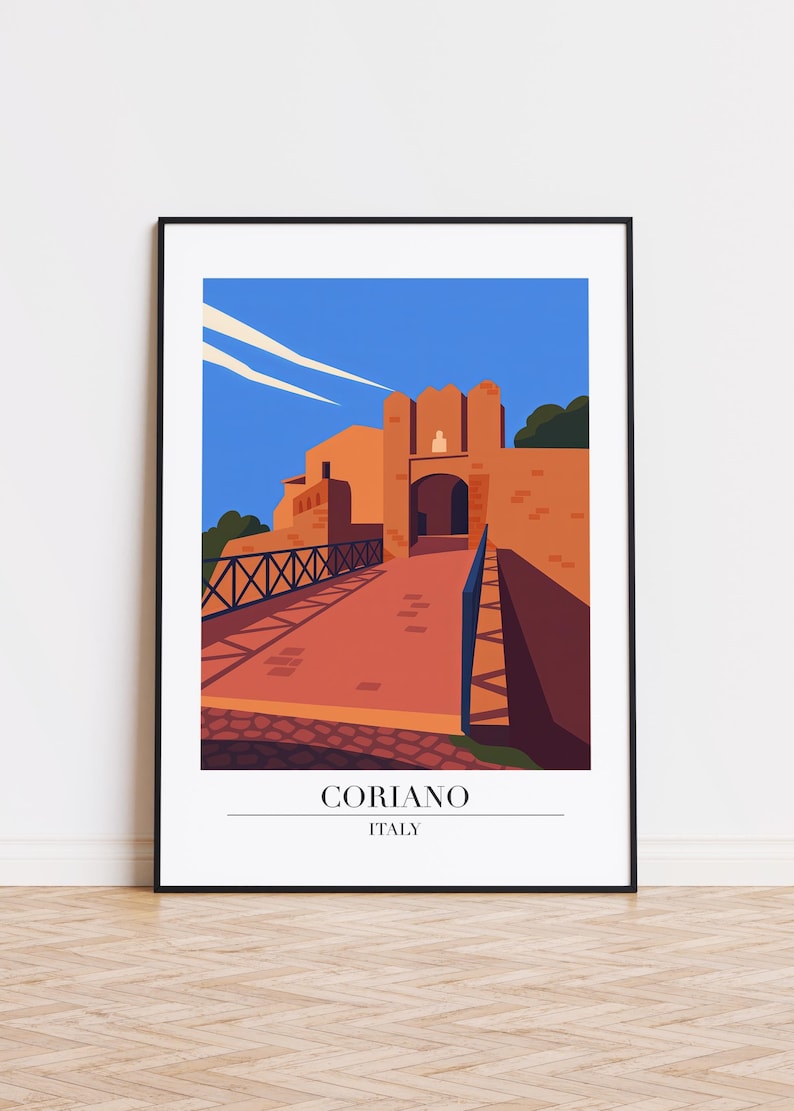 Coriano Print : Modern Travel Poster Style Coriano Poster Italy Art ...